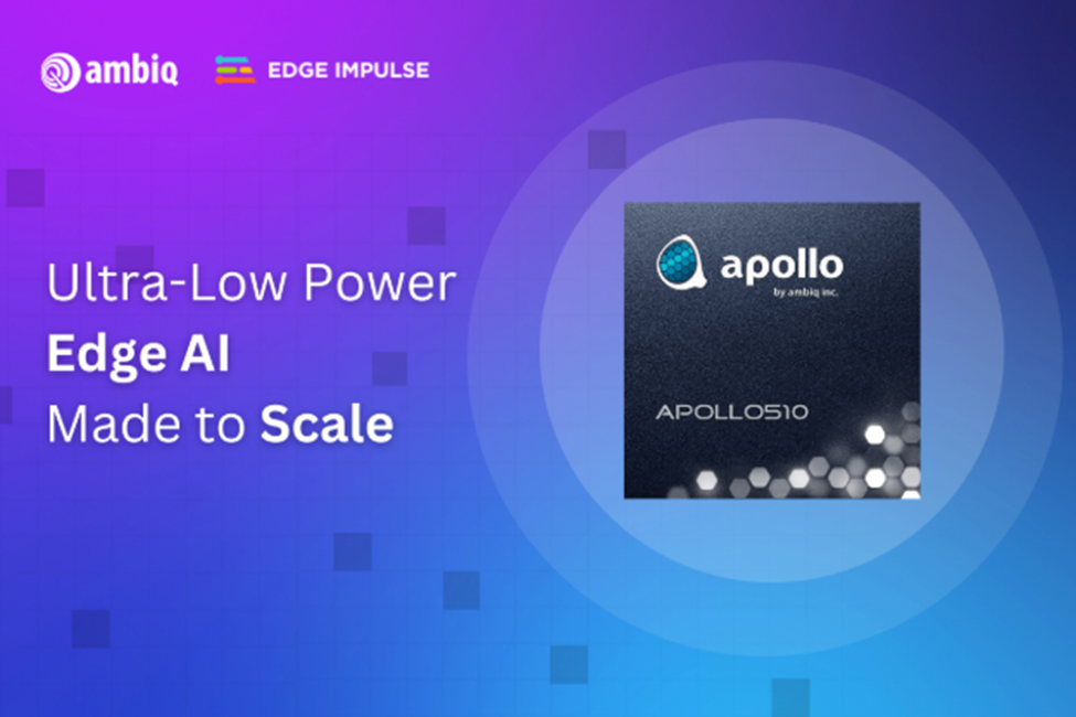 AmbiqのエッジAI向け最先端SoC Apollo510が、Edge Impulseによりサポート