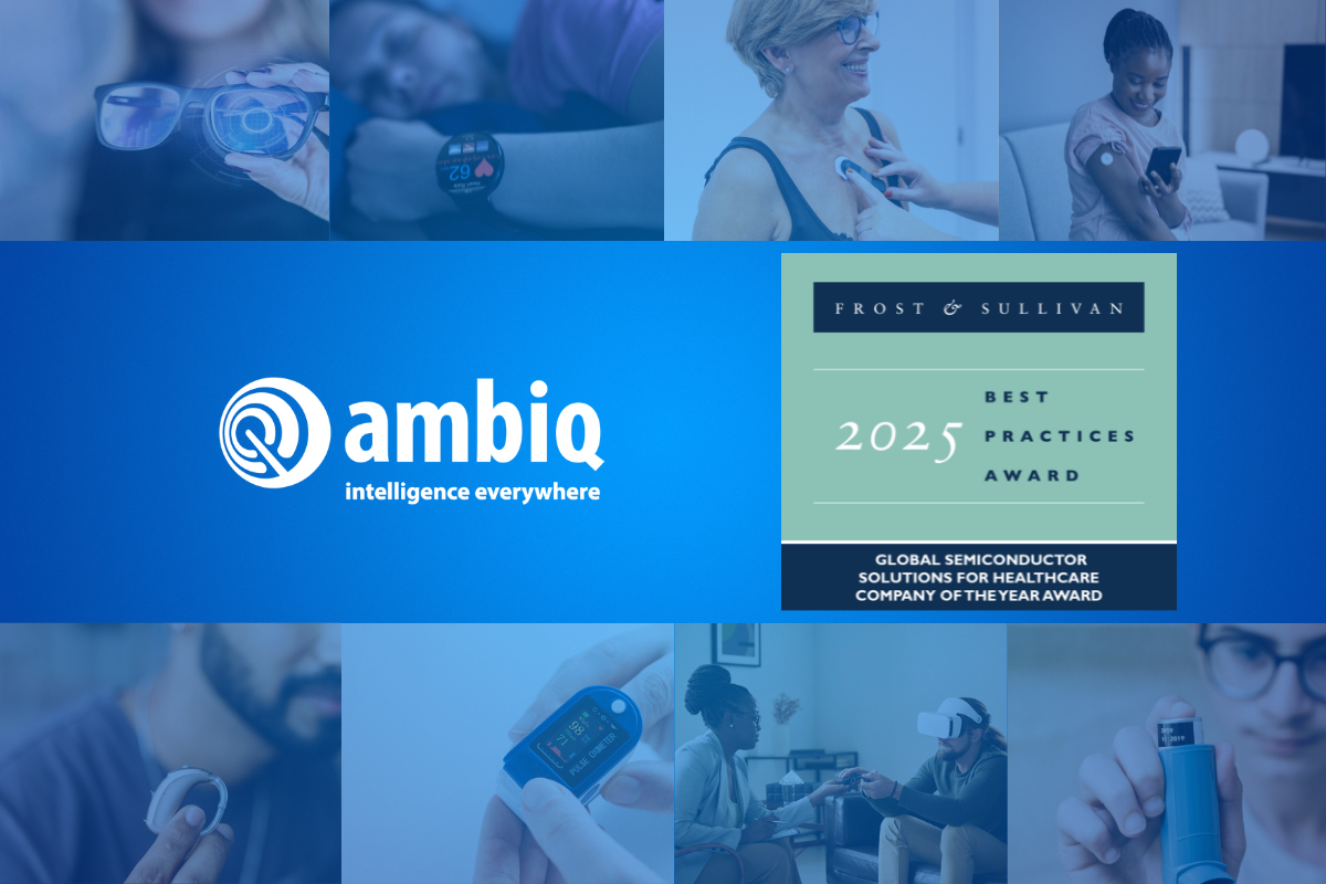 Ambiq、ヘルスケア半導体ソリューションにおけるリーダーシップが評価され、 Frost & Sullivanの2025年グローバルカンパニーオブザイヤーを受賞